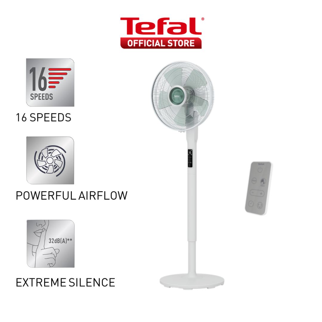 (NEW) Tefal Turbo Silence Extreme + DC Motor 16inch Stand Fan VF5890 ...