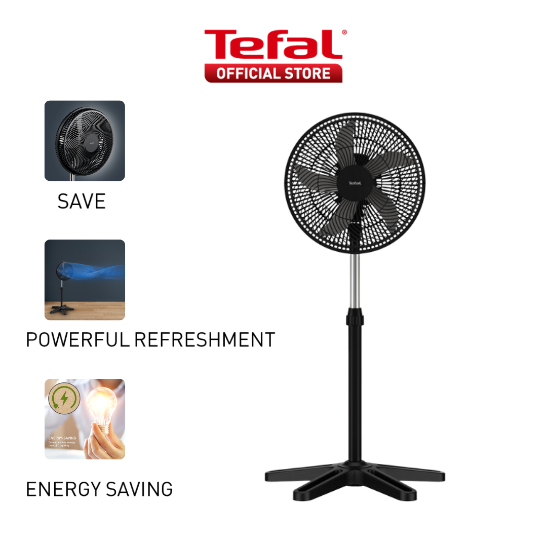 (NEW) Tefal Turbo Essential 15inch Stand Fan VF3110, Powerful, Energy ...