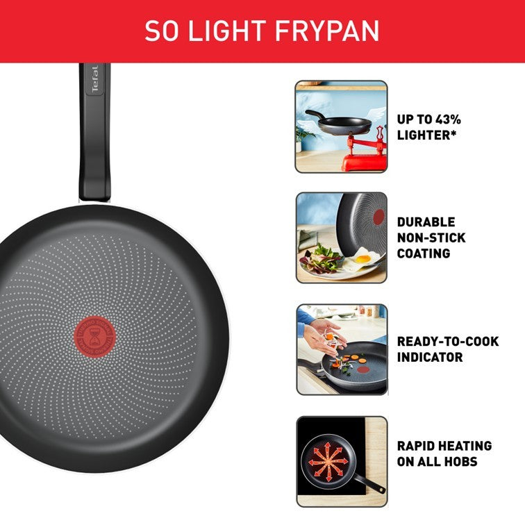 Tefal So Light Fry Pan 22cm / Fry Pan 24cm / Fry Pan 28cm / Wok Pan 28 ...